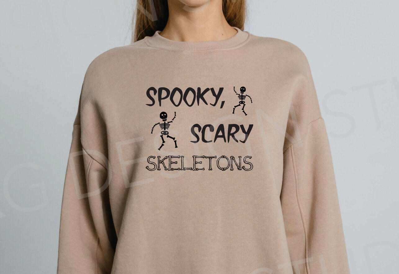 Spooky Scary Skeleton SVG DXF PNG, Halloween Svg, Cricut Cut File ...