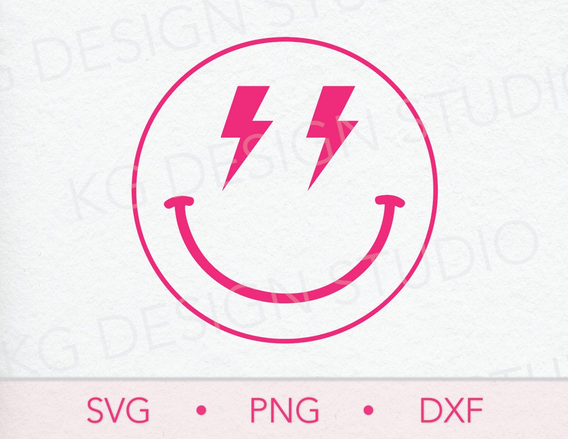 Lightning Smile SVG PNG DXF, Digital Download, Cricut Cut File, Western ...