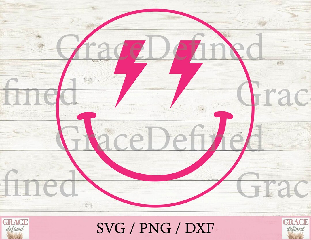 Lightning Smile SVG PNG DXF, Digital Download, Cricut Cut File, Western ...