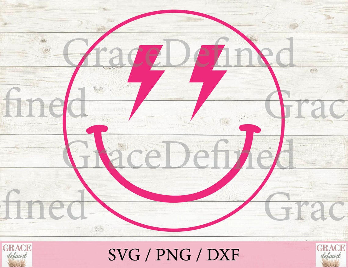 Lightning Smile SVG PNG DXF Digital Download Cricut Cut - Etsy