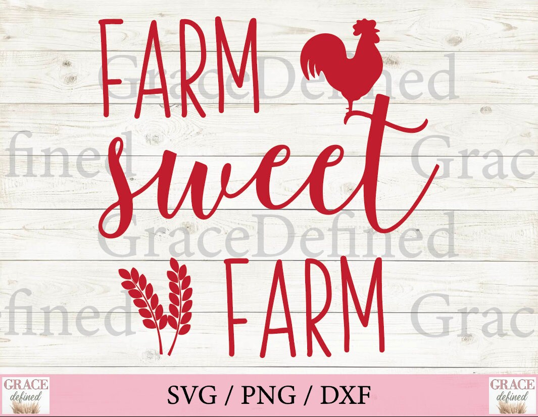 Farm SVG PNG DXF, Digital Download, Cricut Cut File, Farmhouse Decor ...