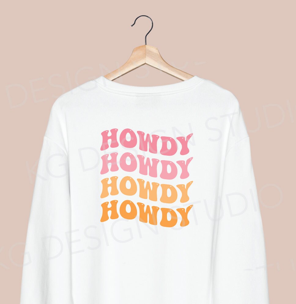 Howdy SVG PNG DXF, Howdy Groovy, Hippie, Western, Fun, Aesthetic ...