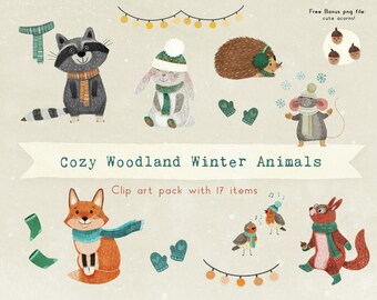 Cozy Winter Clipart | Etsy