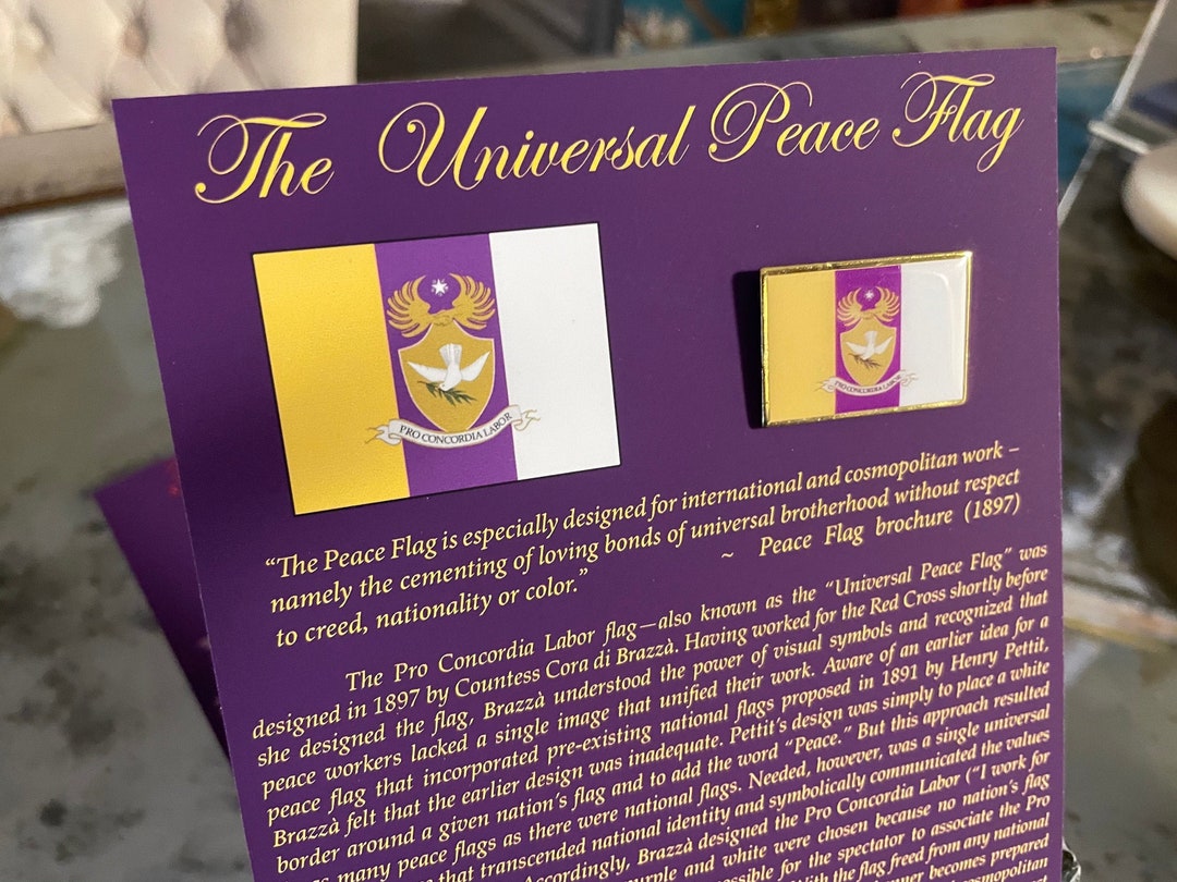 The Universal Peace Flag Pro Concordia Labor Pin/badge/cosmopolitanism ...
