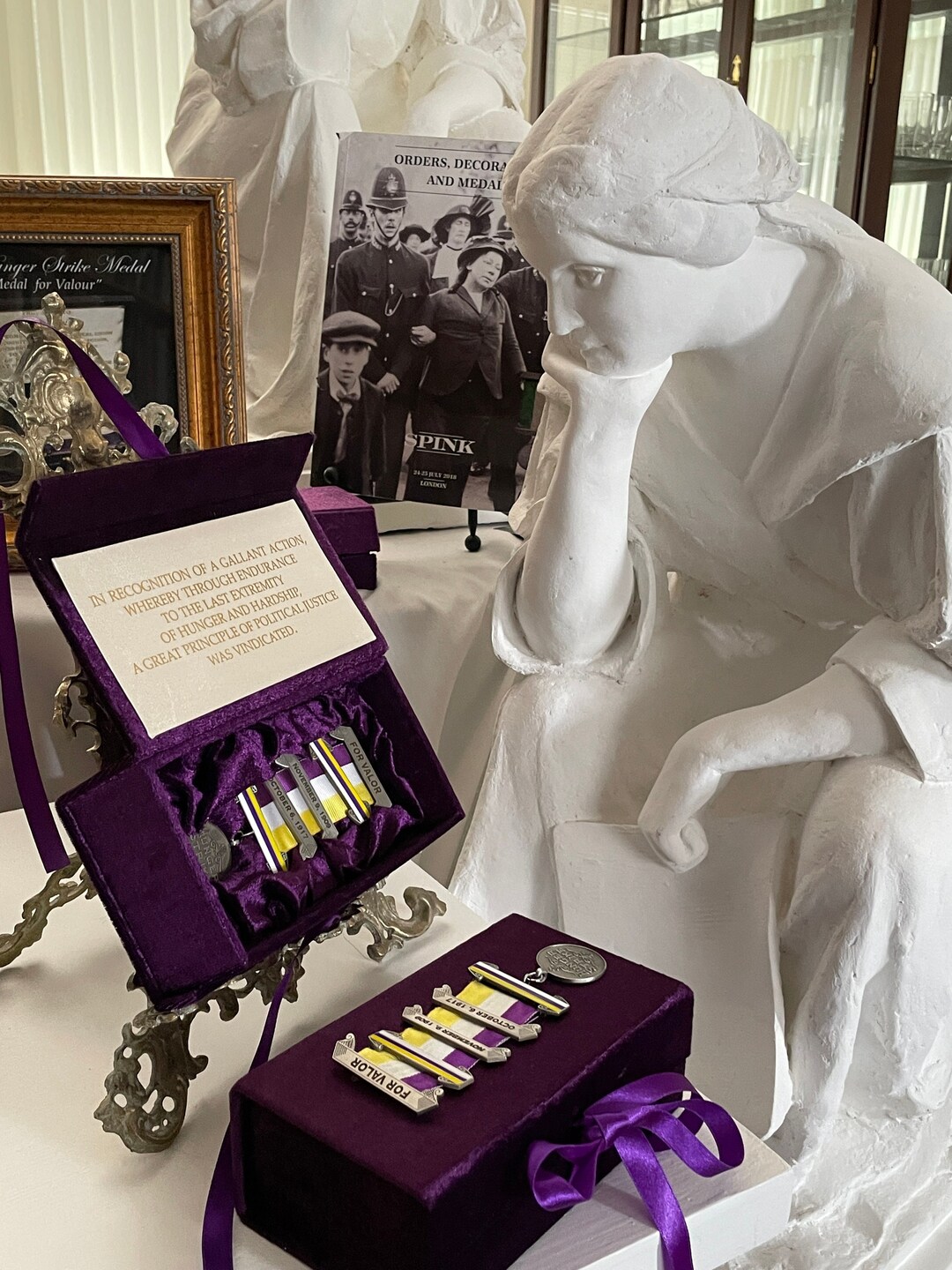 Rare Reproduction Suffragette Hunger Strike Medal + Velvet Box *alice ...