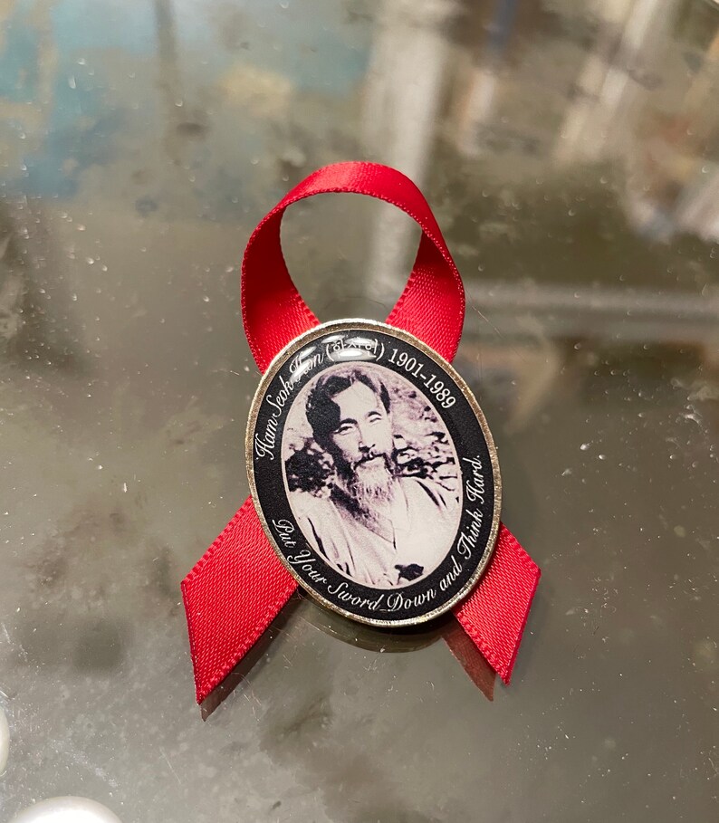 Korean Philosopher Ham Sok Hon (함석헌), Korean Gandhi, Peace Pin Badge ...