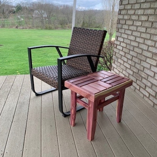 Cedar End Table Side Table - Etsy