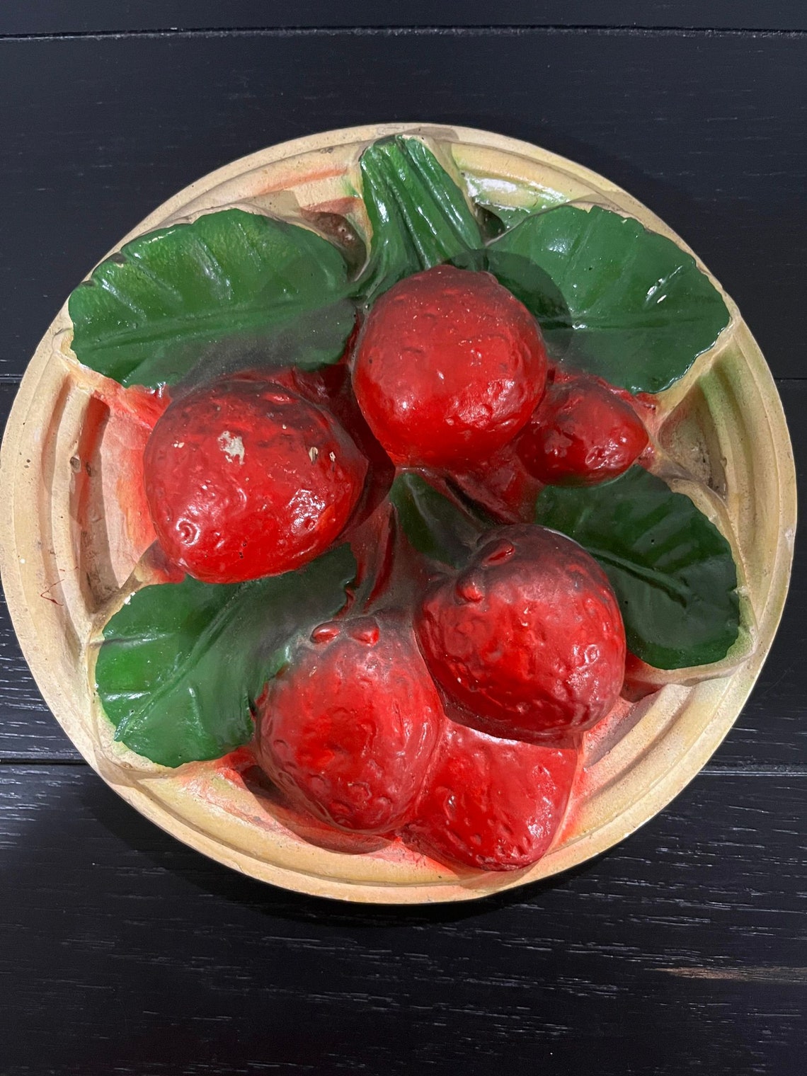Vintage Chalkware Strawberry Wall Hanging - Etsy
