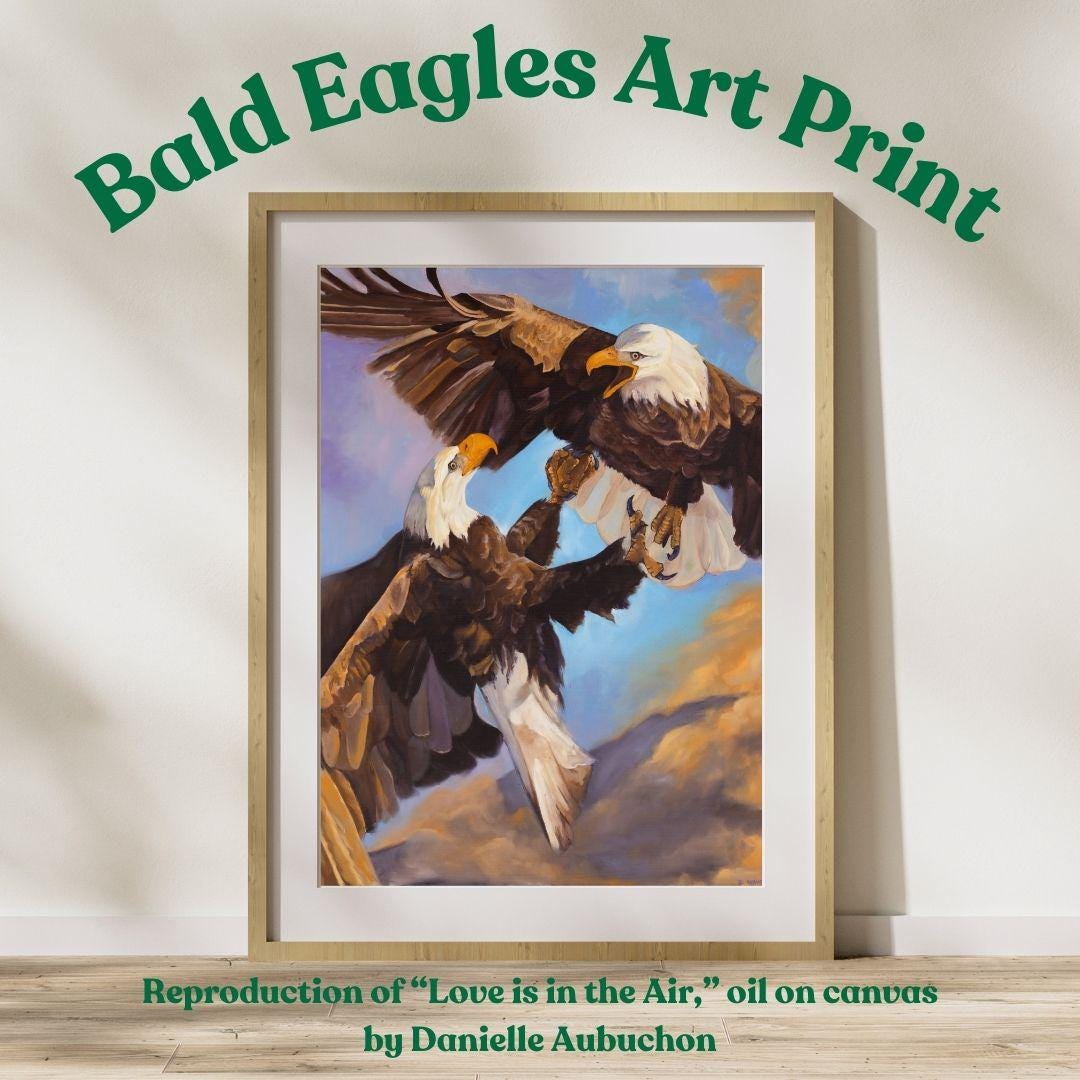 Bald Eagles Print | Matte Wildlife Poster Wall Art | Decoration for ...