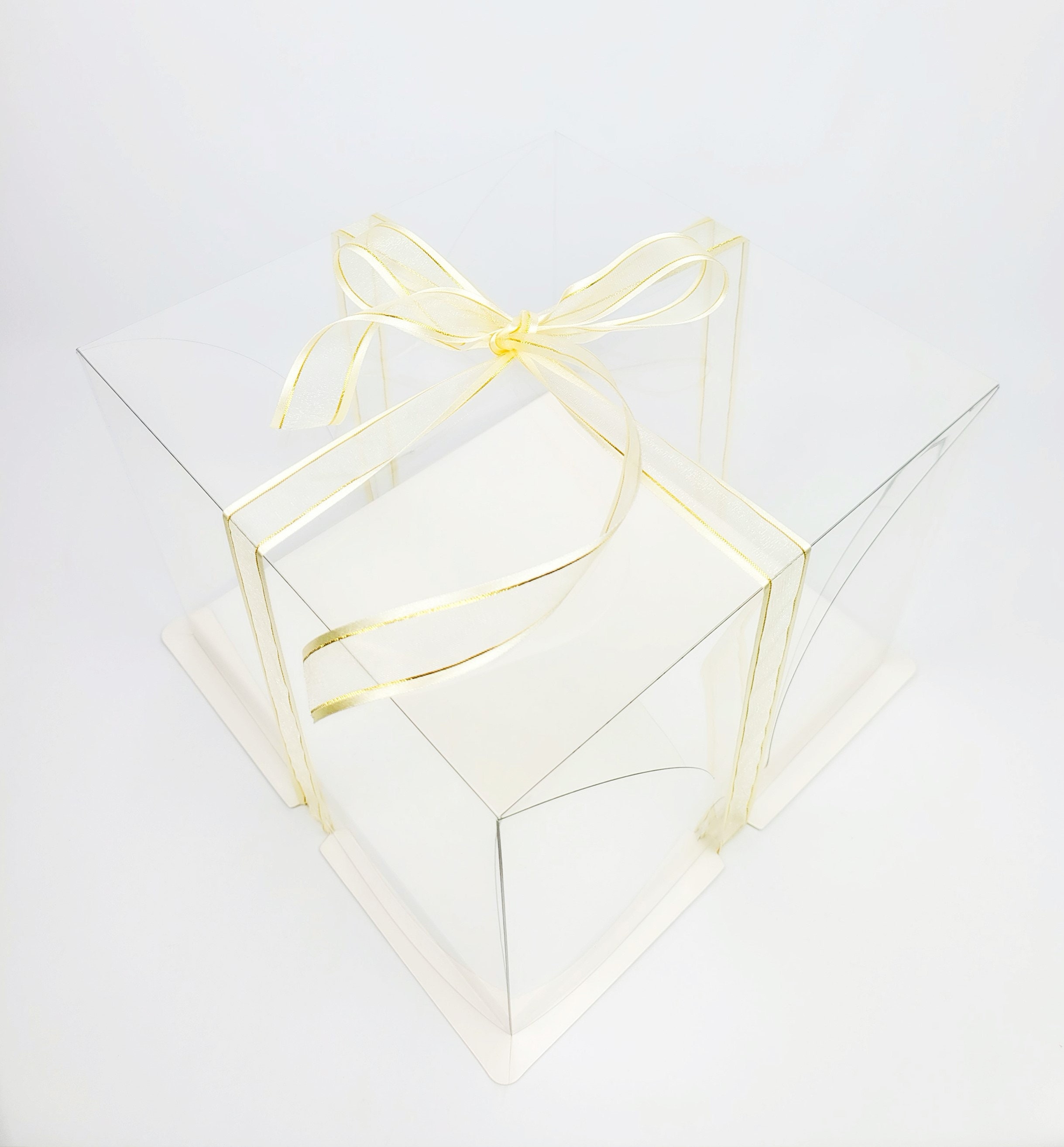 White Square Clear Plastic Cake Box - Etsy