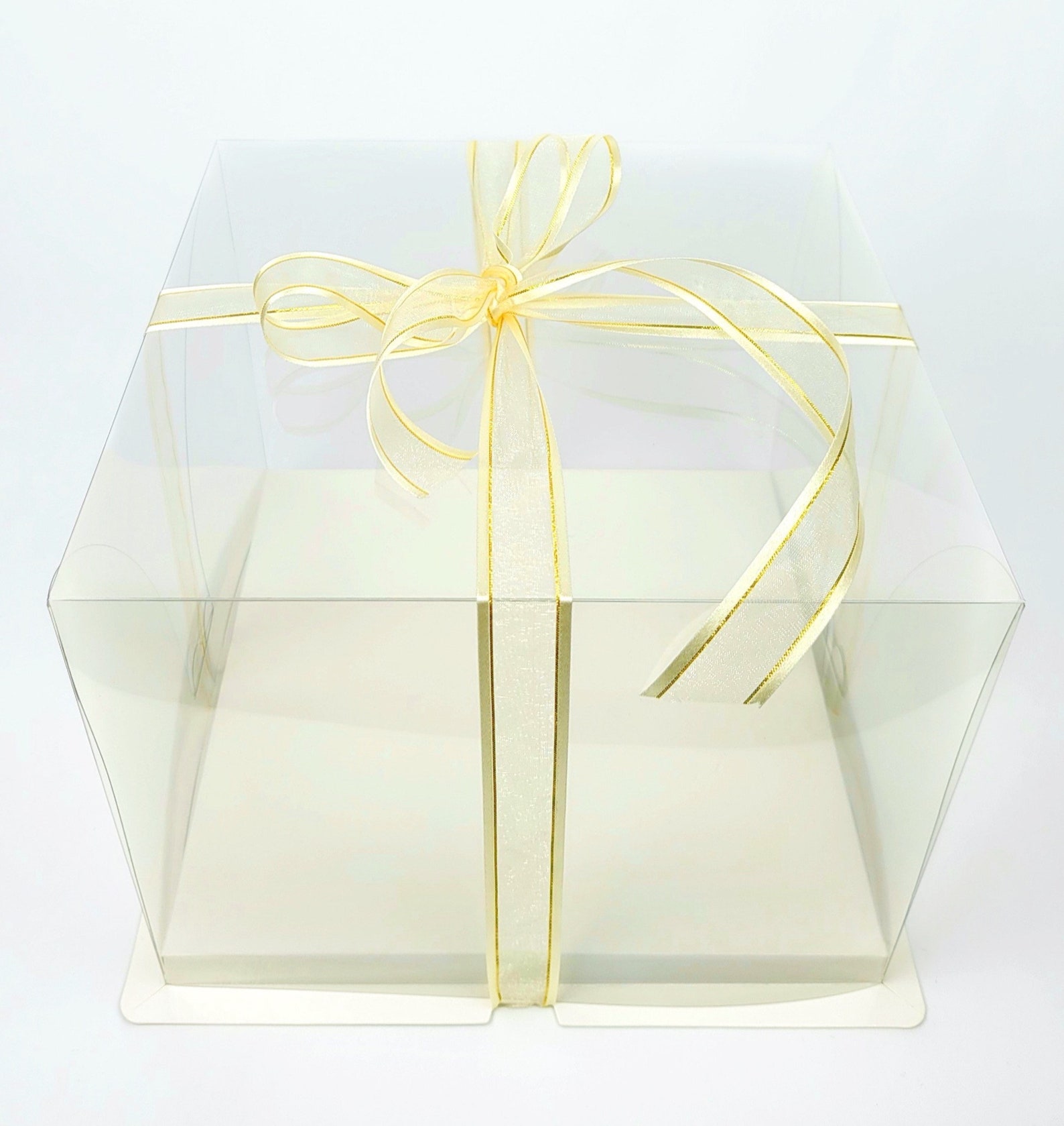 White Square Clear Plastic Cake Box - Etsy