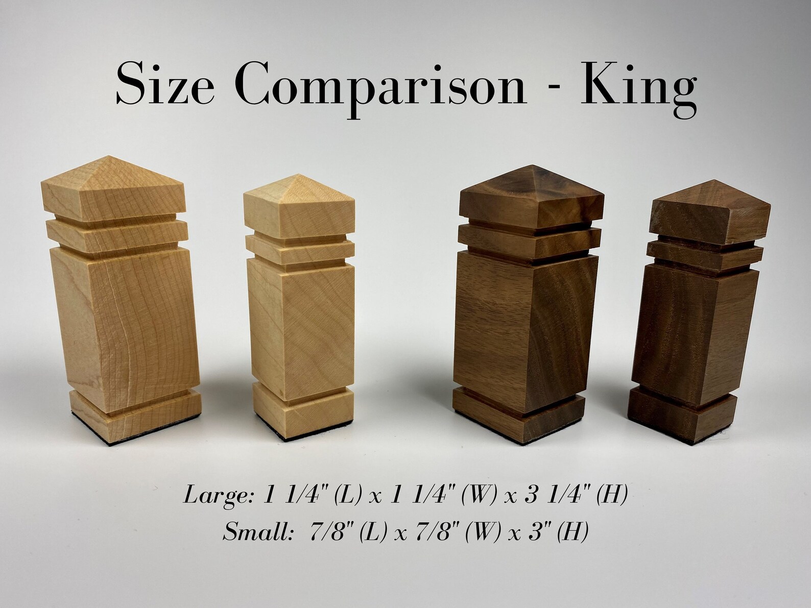 Mid Century Modern Wood Chess Piece Set // Size Small pieces - Etsy