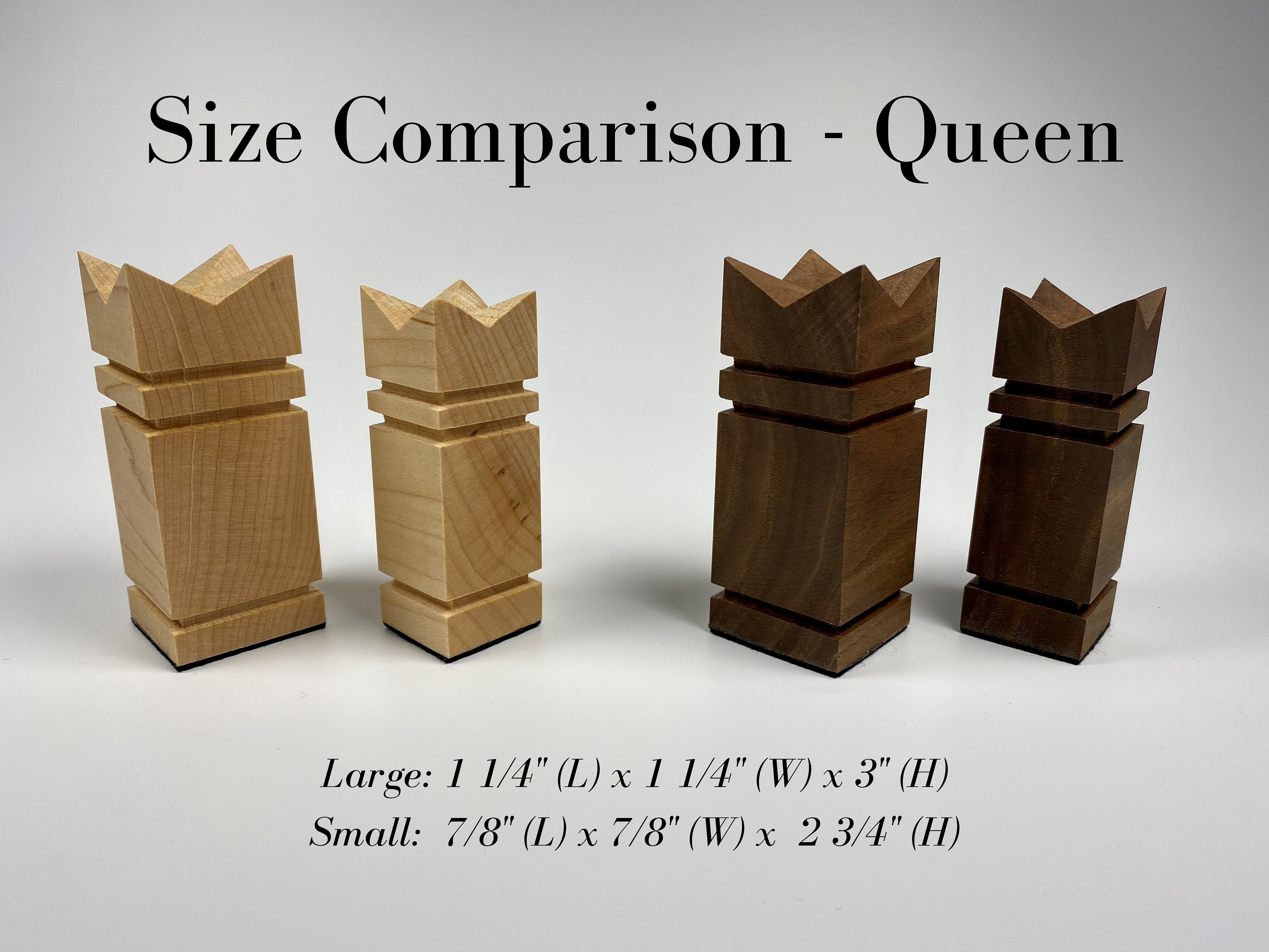 Mid Century Modern Wood Chess Piece Set // Size Large pieces - Etsy