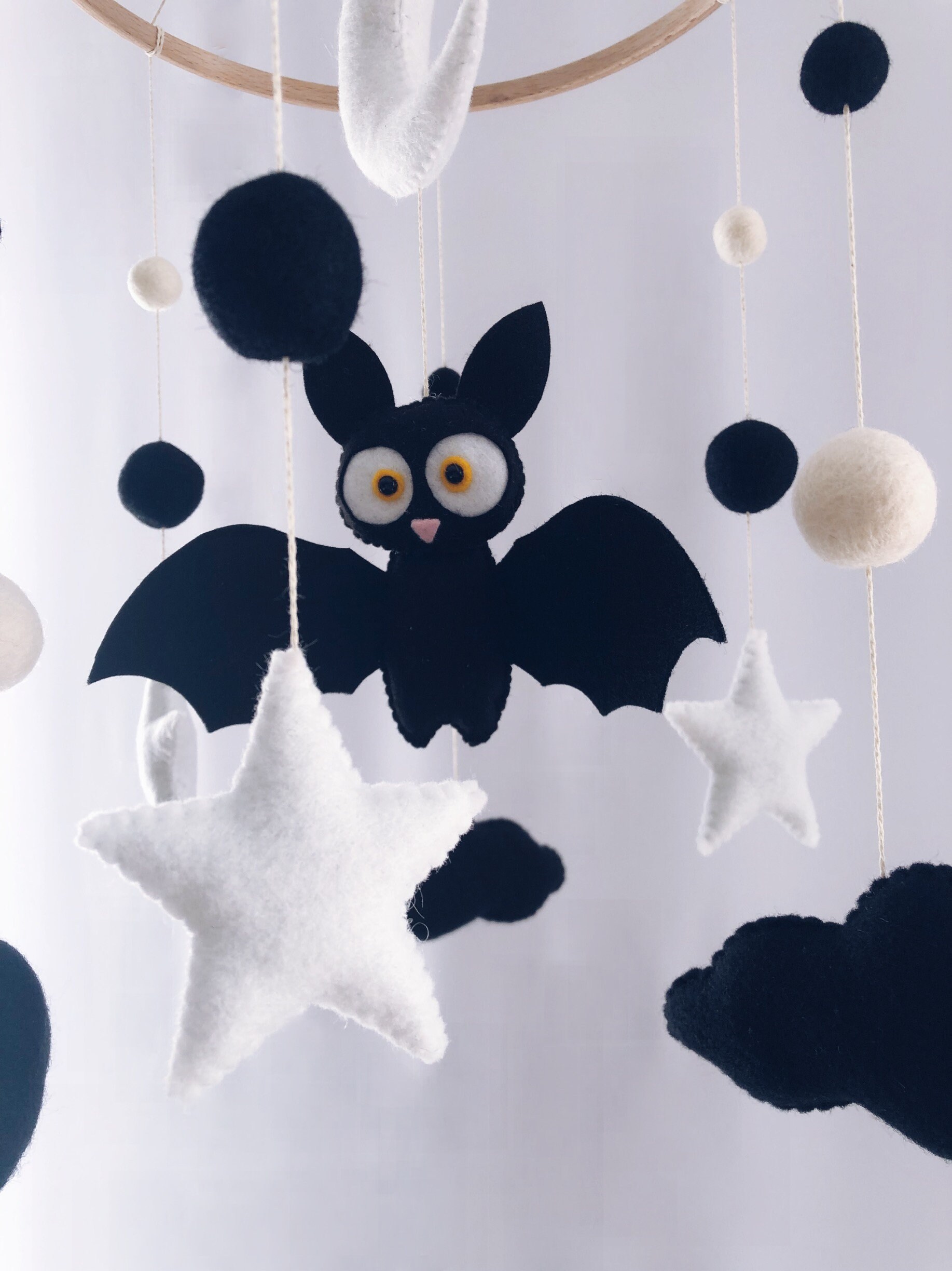 Bat Baby Mobile Bat Nursery Mobile Hanging Bat Halloween - Etsy