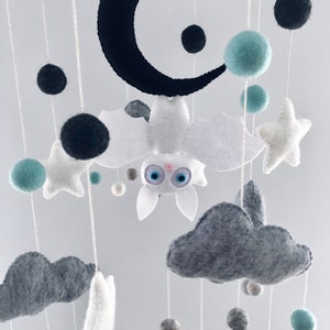 Bat Baby Mobile, Bat Nursery Mobile, Hanging Bat, Halloween Baby Mobile ...