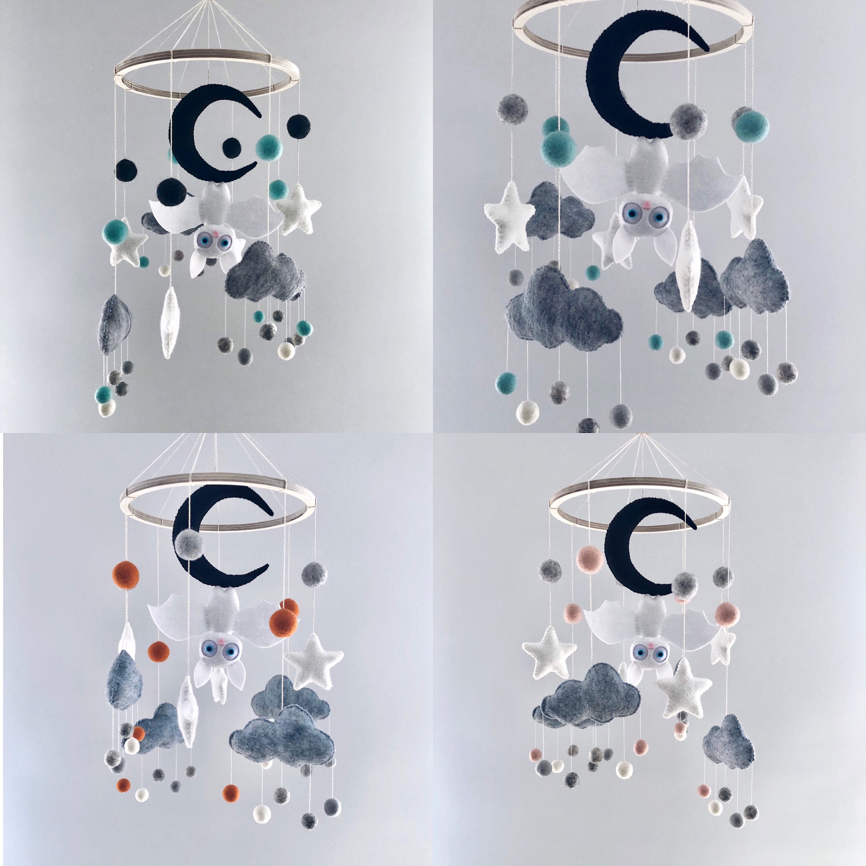 Bat Baby Mobile Bat Nursery Mobile Hanging Bat Halloween - Etsy