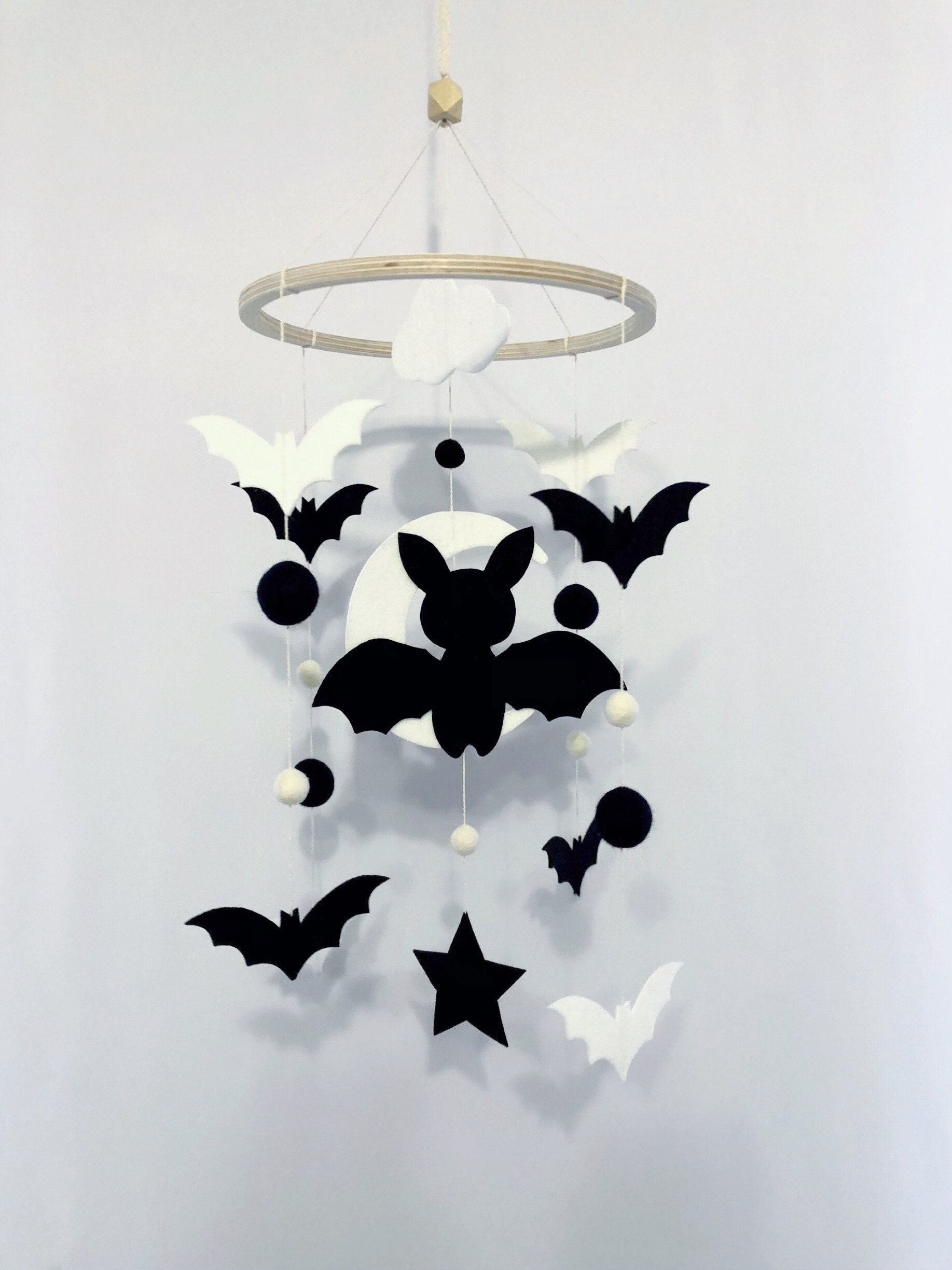 Bat Baby Mobile Bat Nursery Mobile Hanging Bat Halloween - Etsy