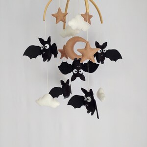 Bat Baby Mobile, Bat Nursery Mobile, Hanging Bat, Halloween Baby Mobile ...