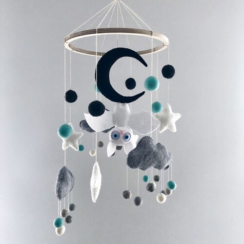 Bat Baby Mobile Bat Nursery Mobile Hanging Bat Halloween - Etsy