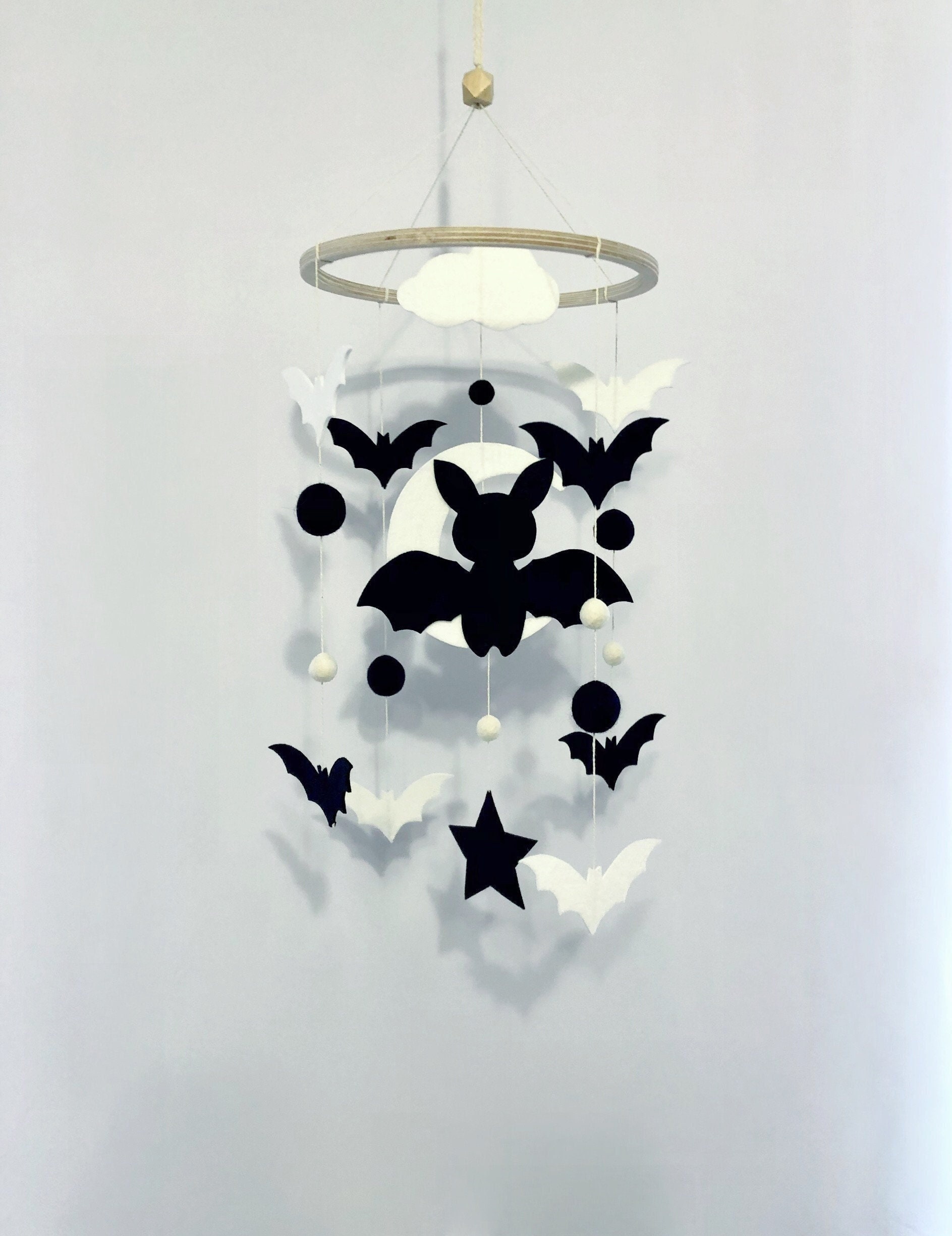 Bat Baby Mobile Bat Nursery Mobile Hanging Bat Halloween - Etsy