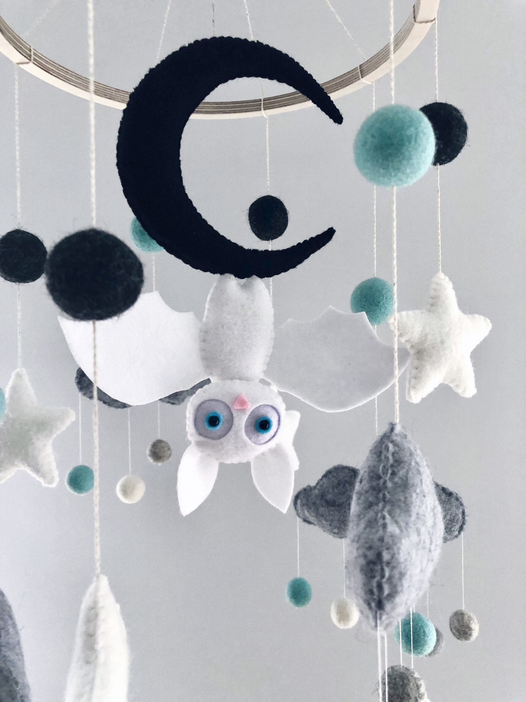 Bat Baby Mobile Bat Nursery Mobile Hanging Bat Halloween - Etsy