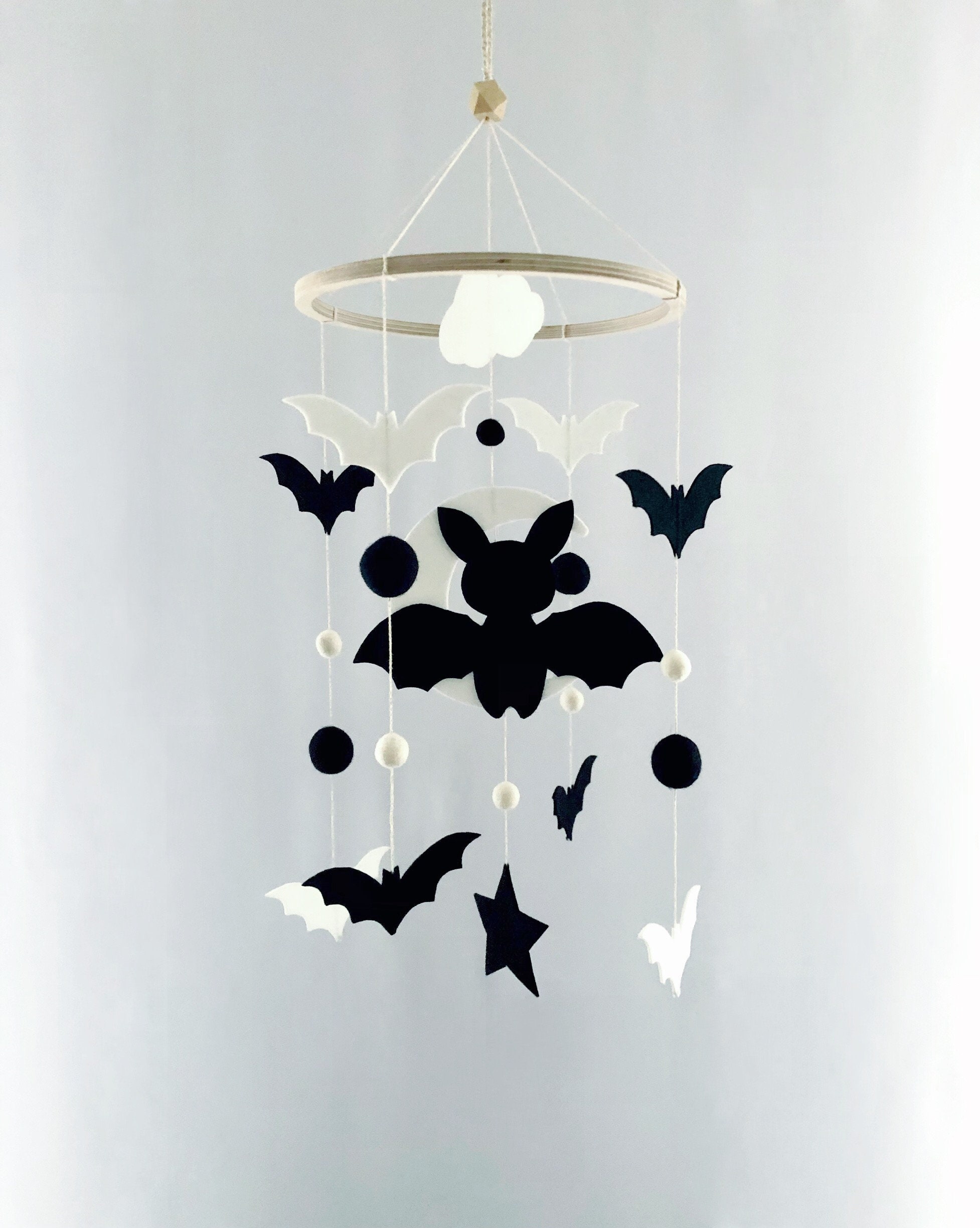 Bat Baby Mobile Bat Nursery Mobile Hanging Bat Halloween - Etsy