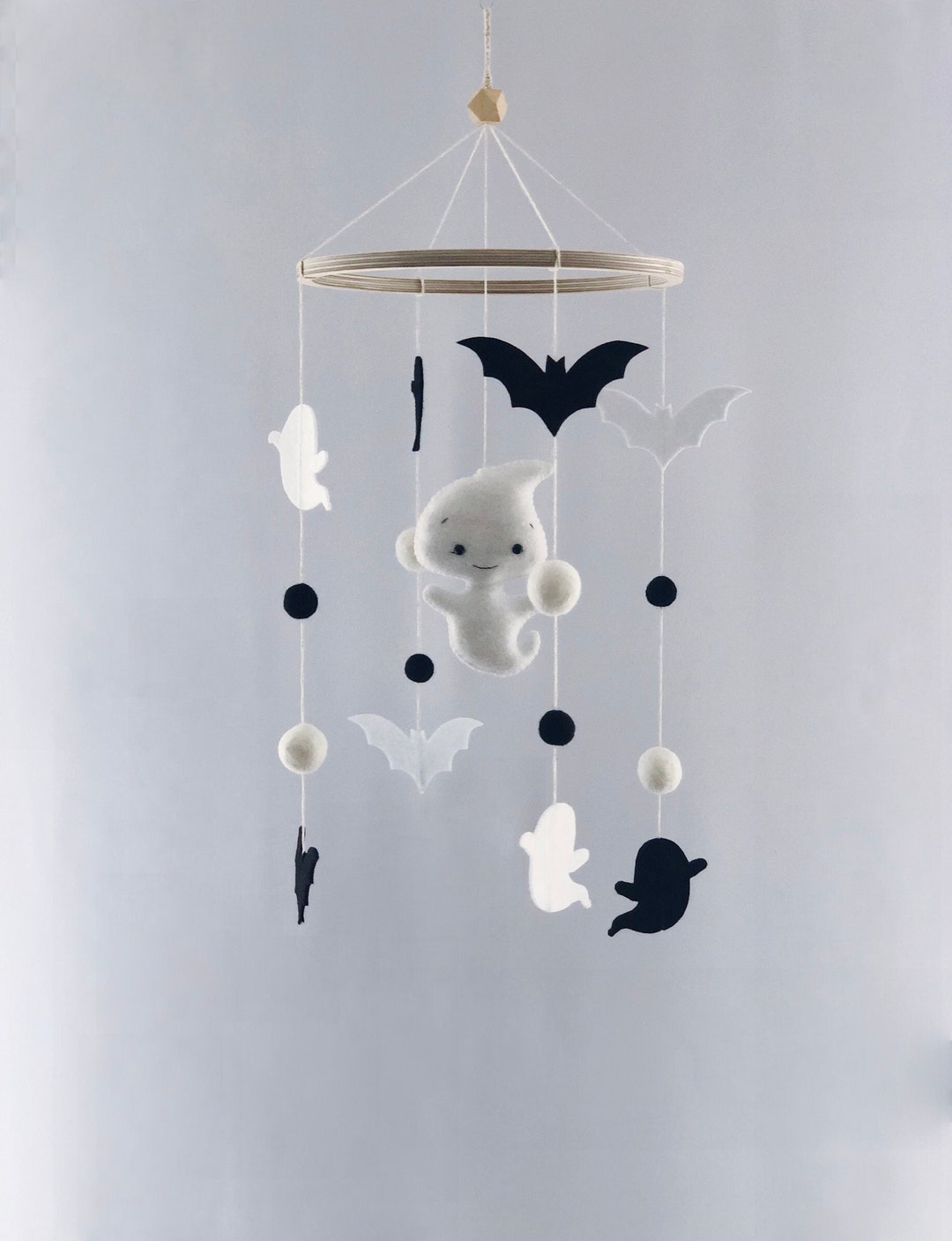 Ghost Mobile, Ghost Nursery Mobile, Bat Mobile, Halloween Baby Mobile ...
