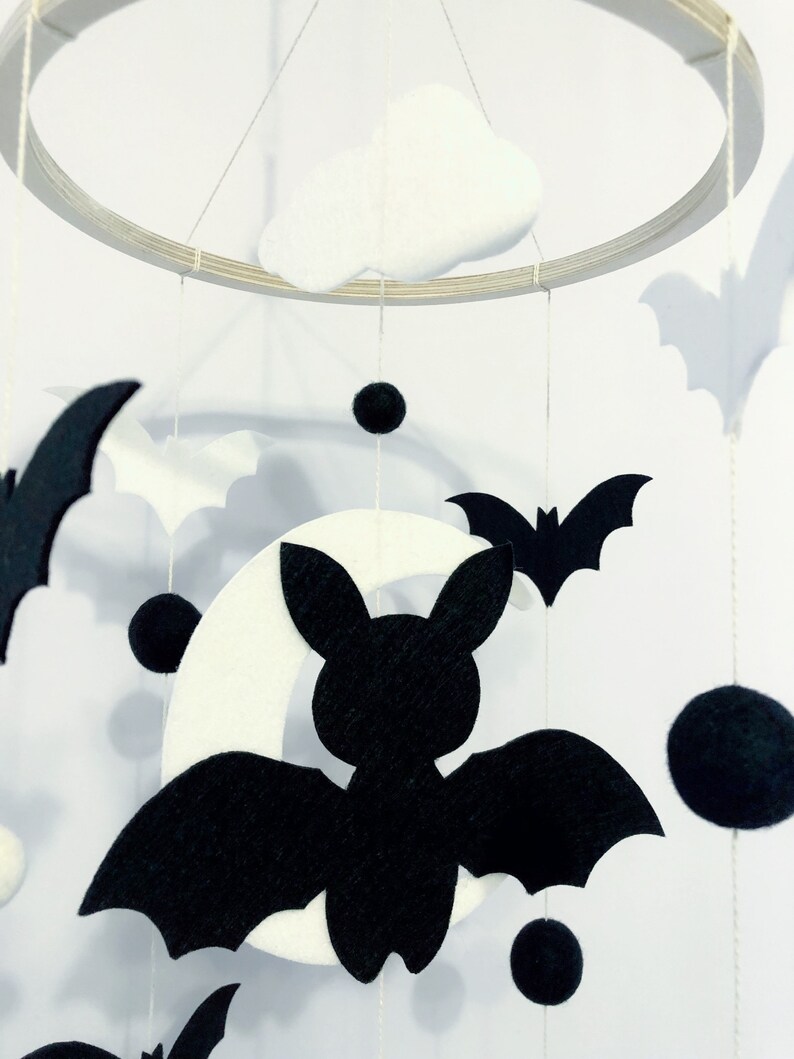 Bat Baby Mobile Bat Nursery Mobile Hanging Bat Halloween - Etsy