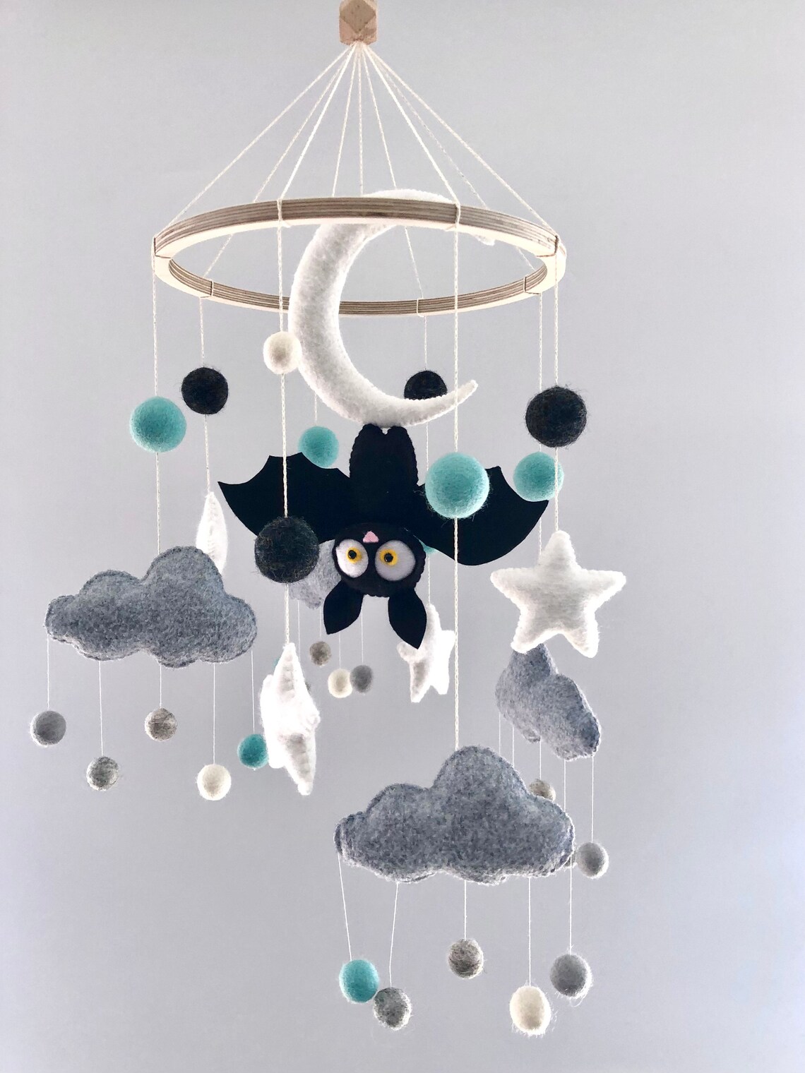 Bat Baby Mobile Bat Nursery Mobile Hanging Bat Halloween - Etsy