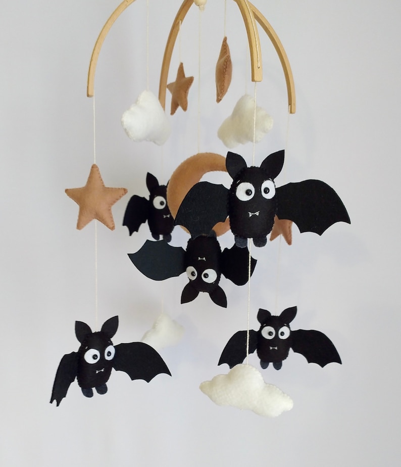 Bat Baby Mobile Bat Nursery Mobile Hanging Bat Halloween - Etsy