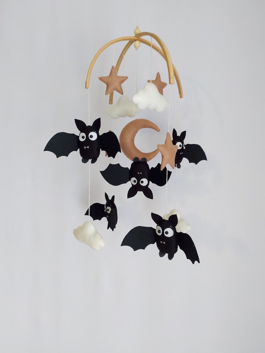 Bat Baby Mobile, Bat Nursery Mobile, Hanging Bat, Halloween Baby Mobile ...