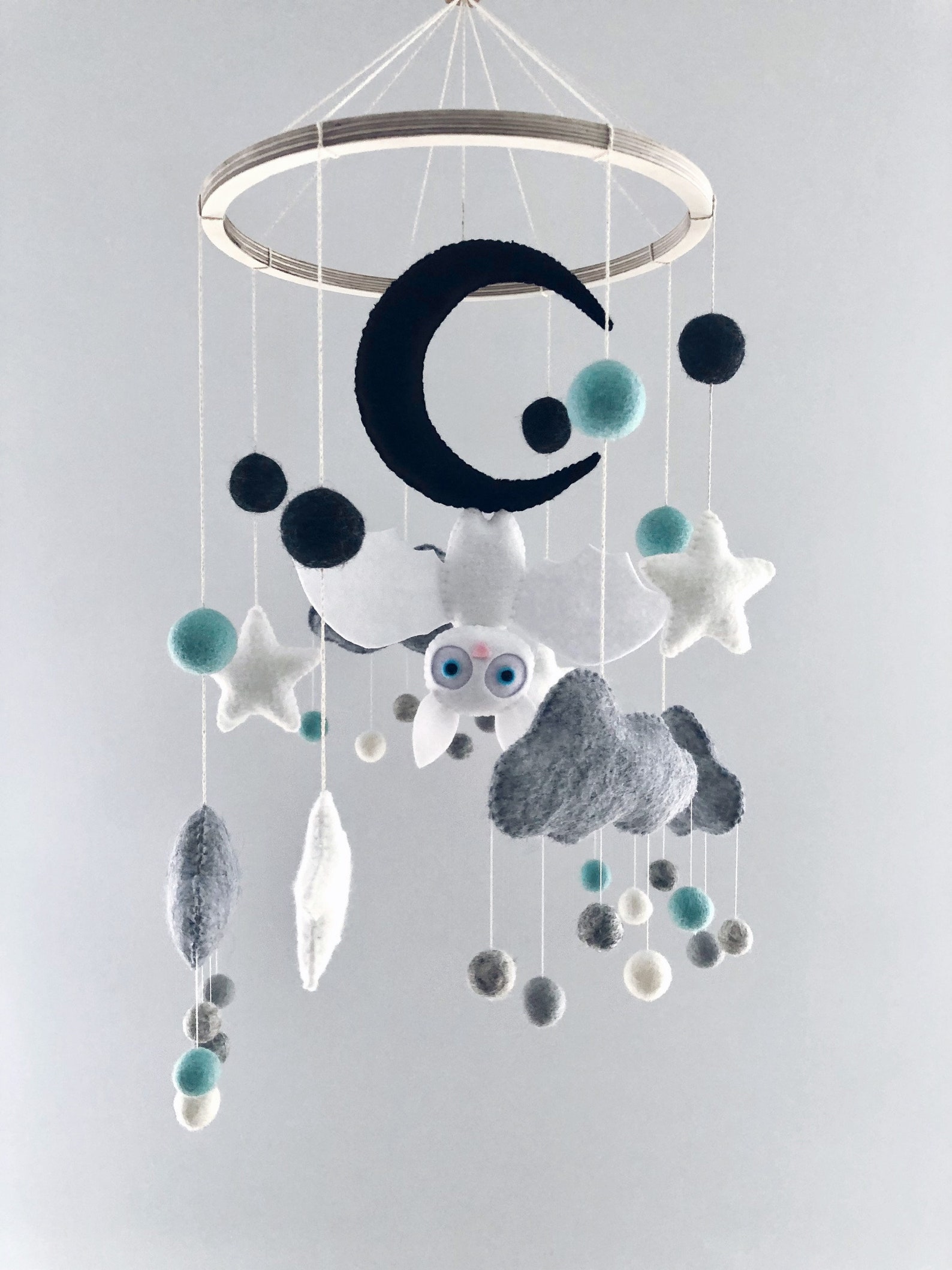 Bat Baby Mobile Bat Nursery Mobile Hanging Bat Halloween - Etsy