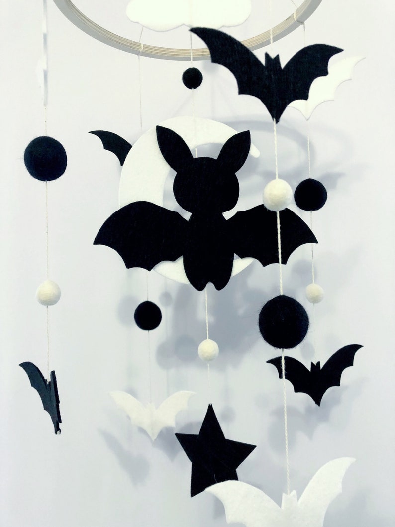 Bat Baby Mobile Bat Nursery Mobile Hanging Bat Halloween - Etsy