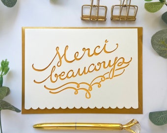 Merci Beaucoup Card | Etsy