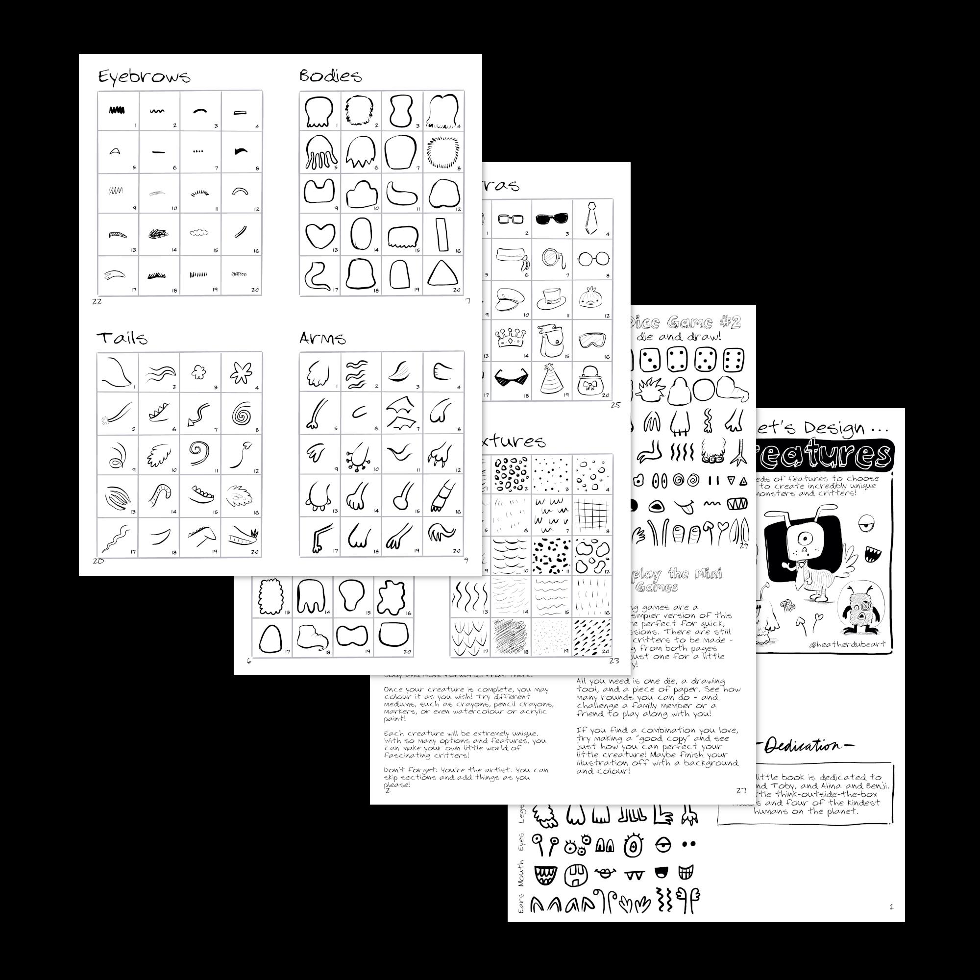 Let's Design Creatures Mini Printable Book / Kids Zine / Activity Zine ...