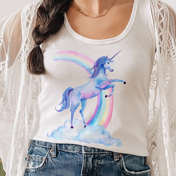Unicorn Tank Top - Etsy