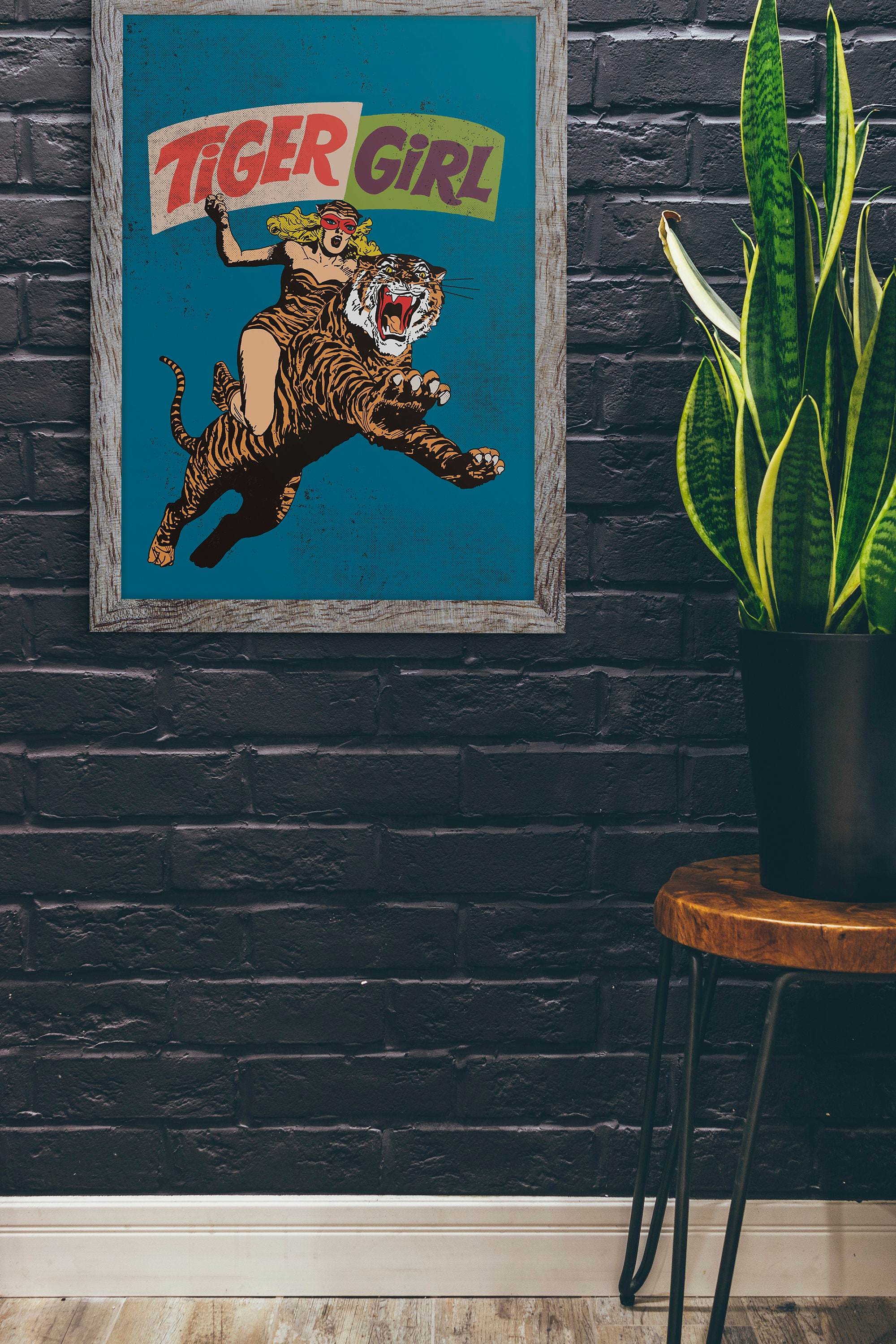 Tiger Girl Comic Vintage Style Poster Retro Aesthetic 1970s - Etsy
