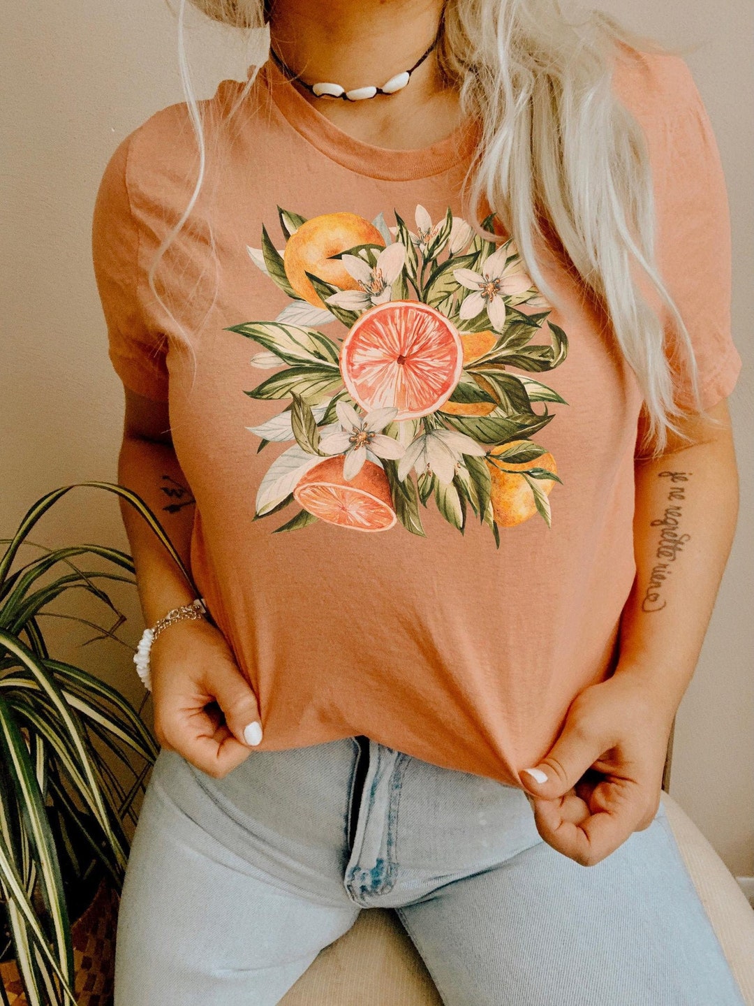 Vintage Orange Tree Shirt Retro Fruit Graphic Tee - Etsy