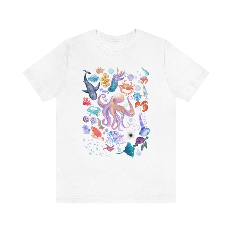 Watercolor Oceancore Shirt Trendy Ocean Crewneck Aesthetic - Etsy