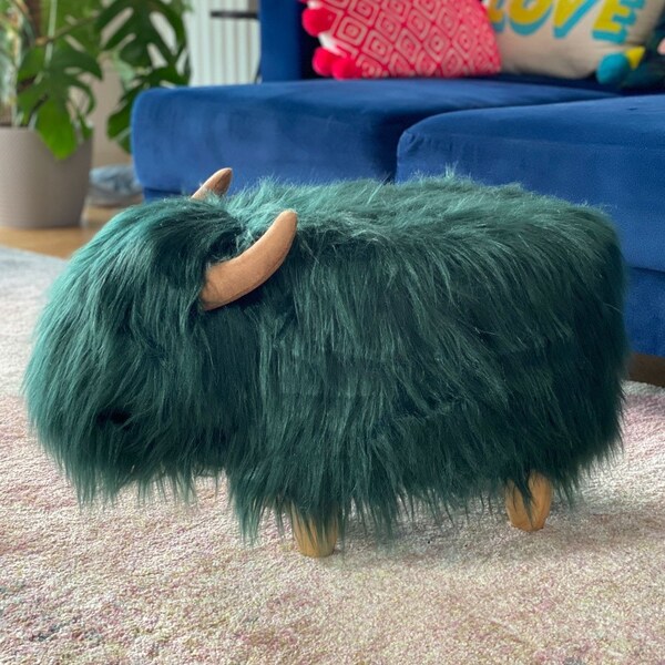 Highland Cow Footstool - Etsy