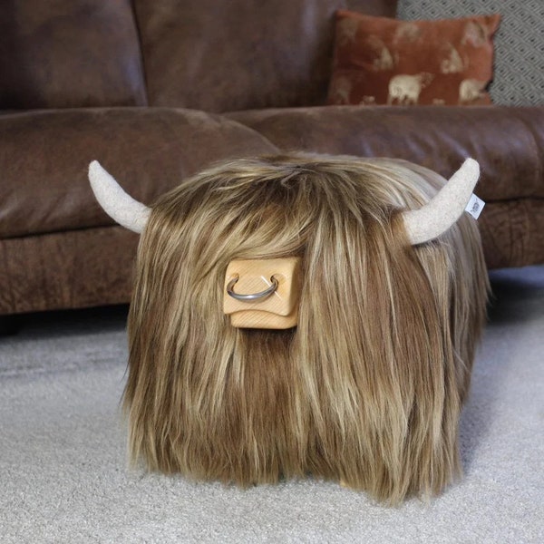 Highland Cow Footstool - Etsy