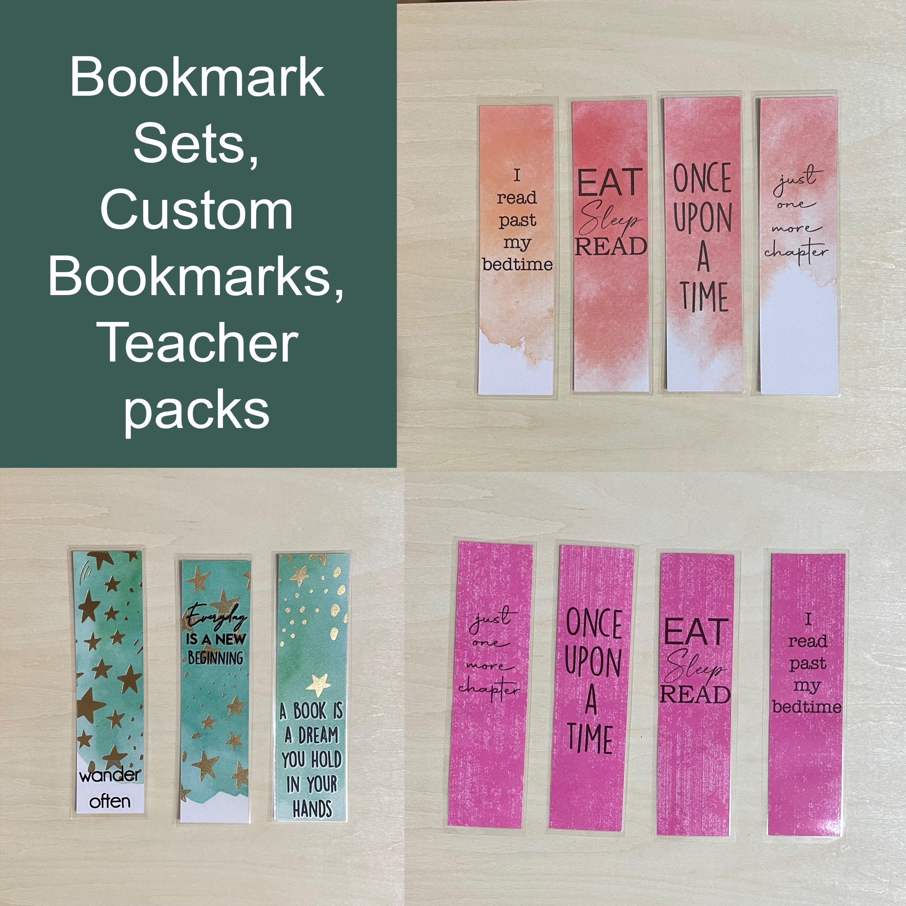 Bookmarks, Individual, Sets, Teacher Packs - Etsy