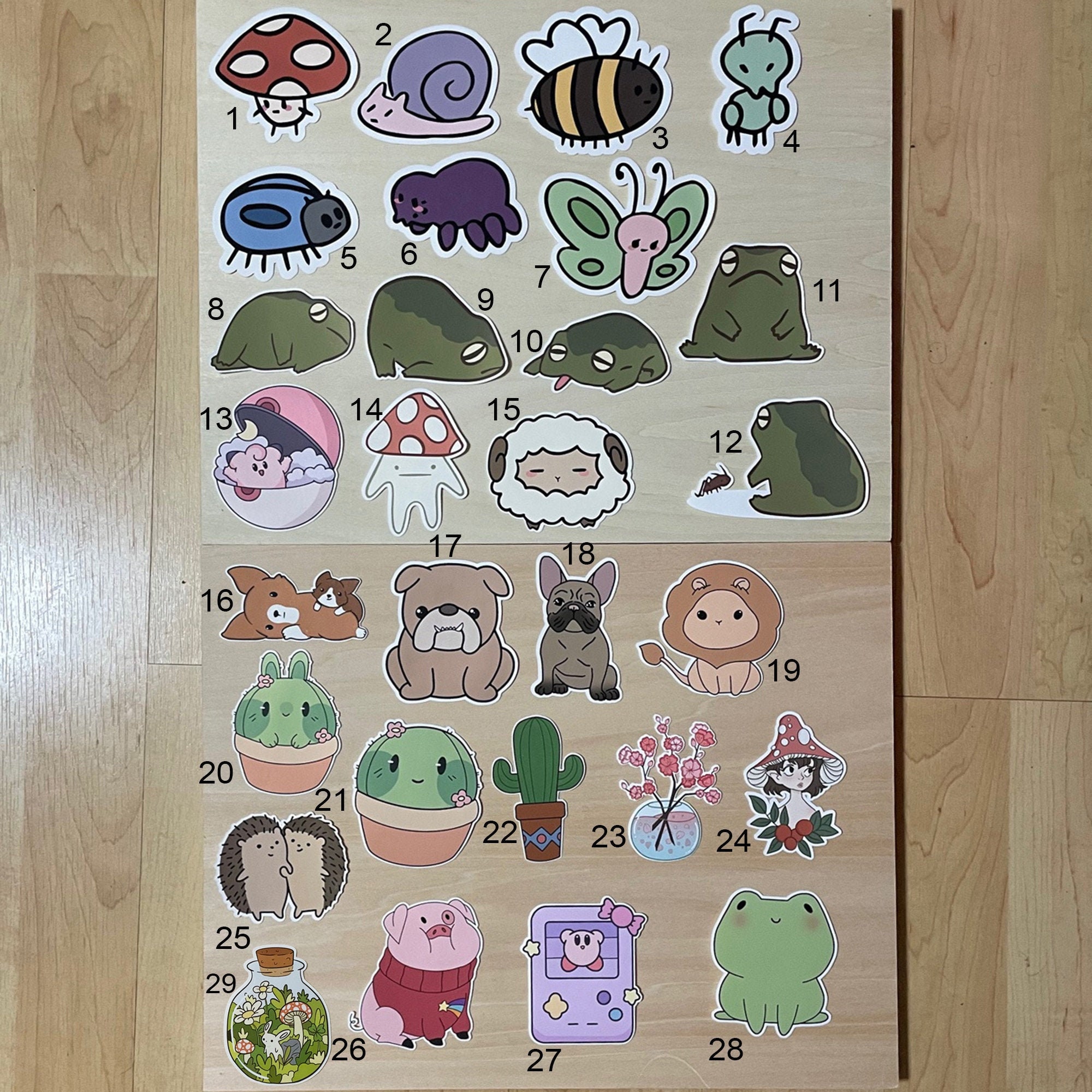 Cottage Core, Mushroom, Bugs, Pokemon Stickers - Etsy