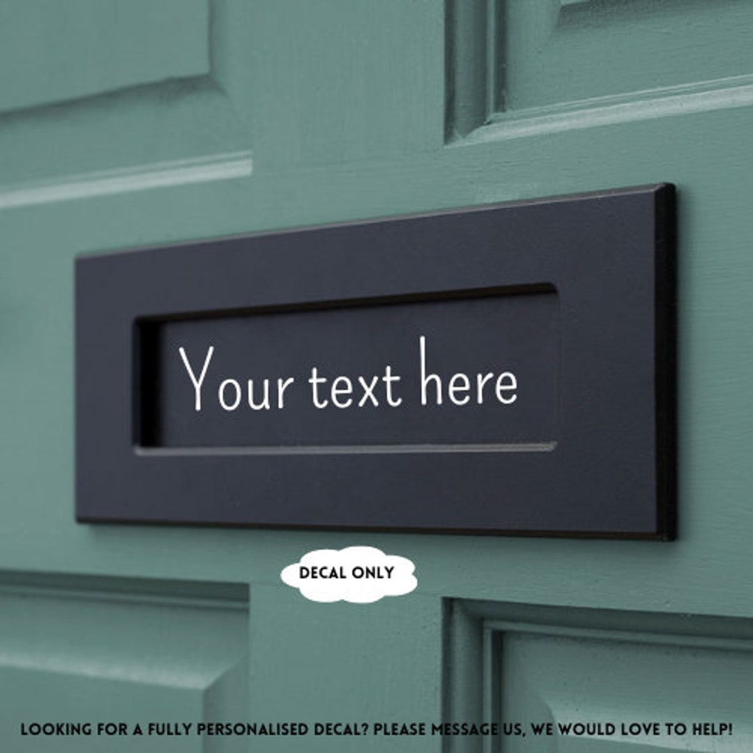 Simple Design Address Letterbox Decal - House Number Street Name ...