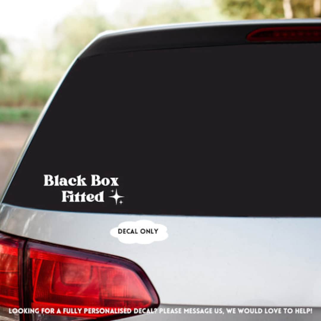 Black Box Fitted CAR STICKER - Car Window Sticker - Car Bumper Sticker ...