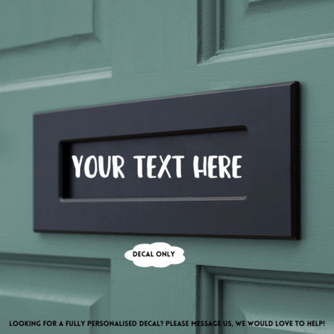 Personalised Letterbox Decal Sticker - Address Label - Thank the Postie ...