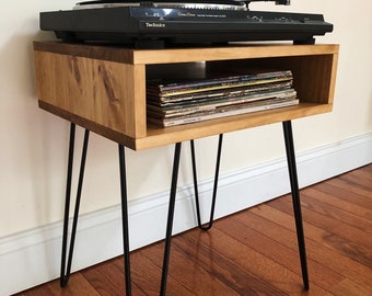 Minimalist Mid Century Modern Vinyl Record Stand/turntable - Etsy