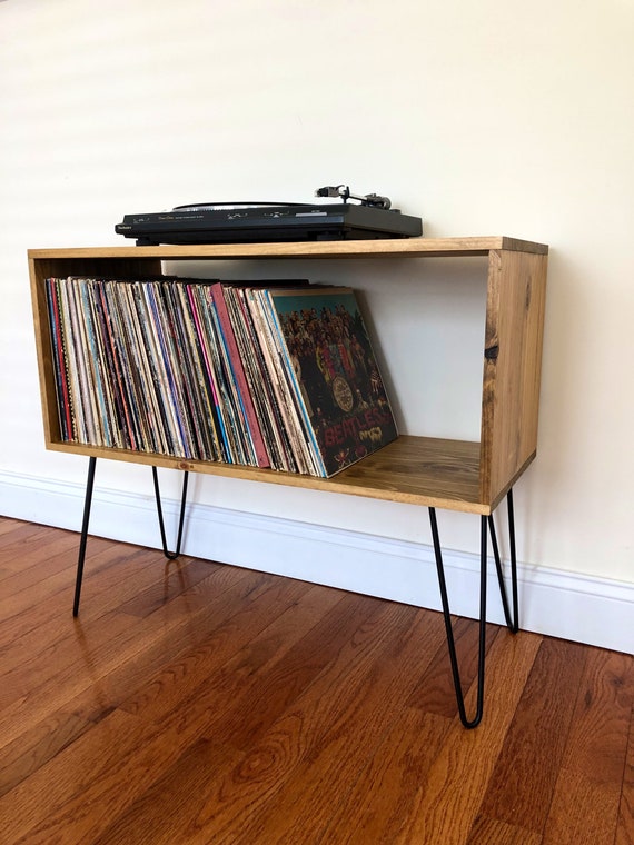 Mid Century Modern Vinyl Record Stand/turntable Stand/record | Etsy