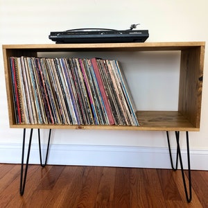 Mid Century Modern Vinyl Record Stand/turntable Stand/record Player ...