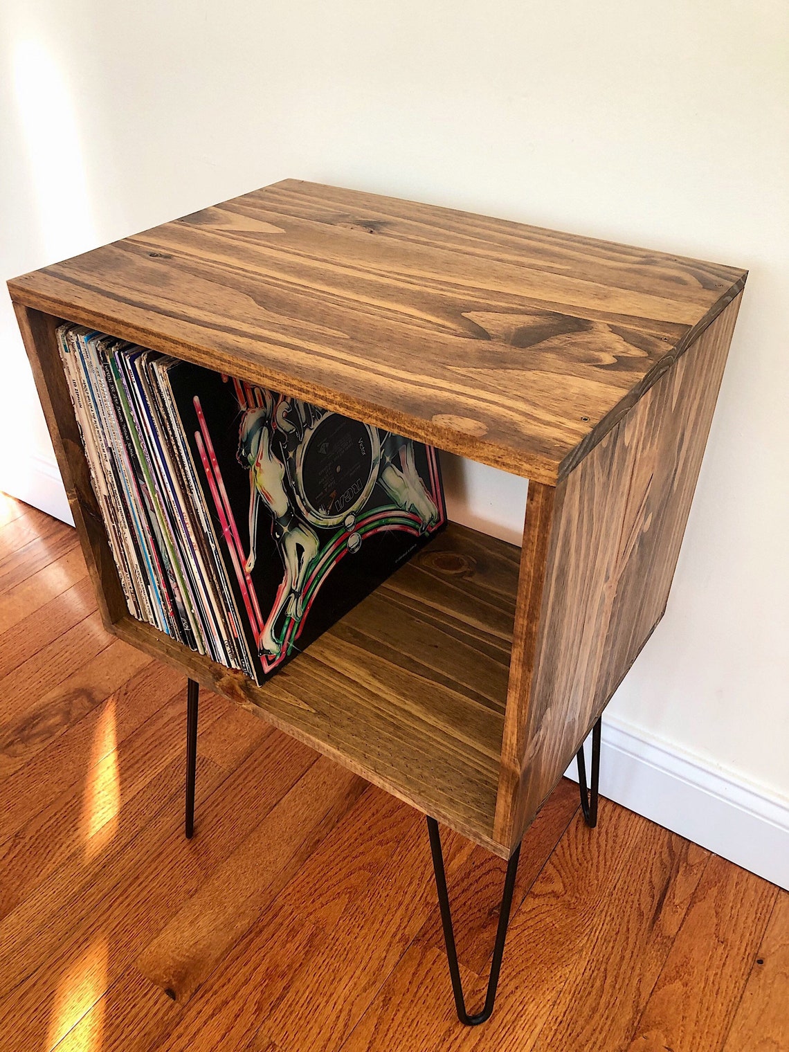 Minimalist Mid Century Modern Vinyl Record Stand/turntable - Etsy